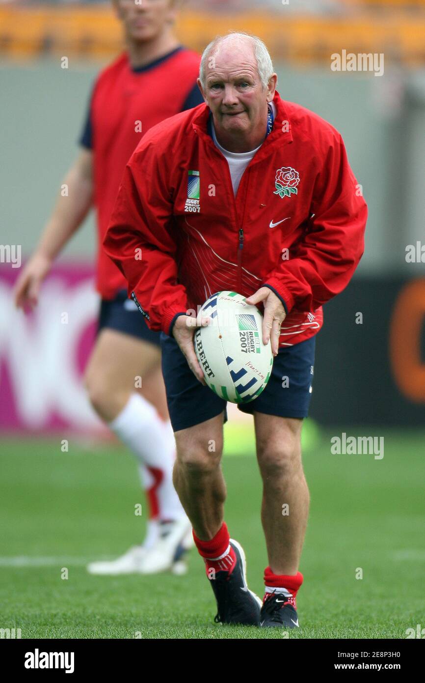 England trainer Brian Ashton Before the 2007 Rugby world cup match ...
