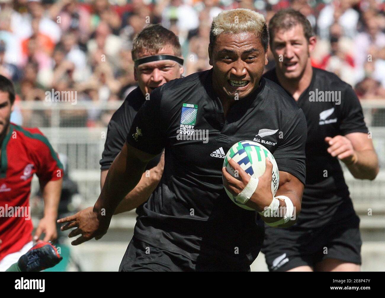 New Zealand's Jerry Collins during the IRB Rugby World Cup 2007, Pool C ...