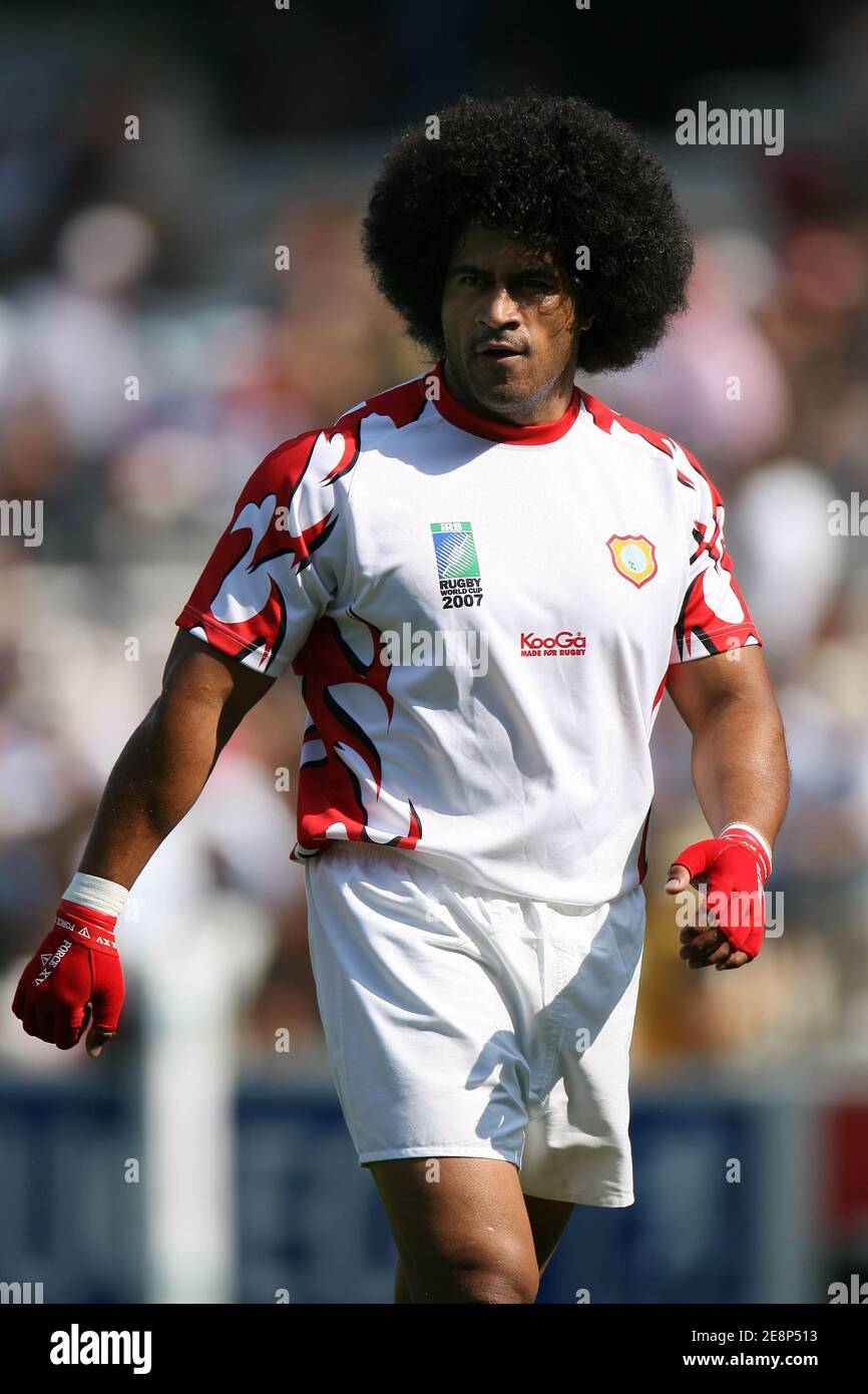 Tonga's Finau Maka during the IRB rugby union World Cup, Pool A, Samoa ...