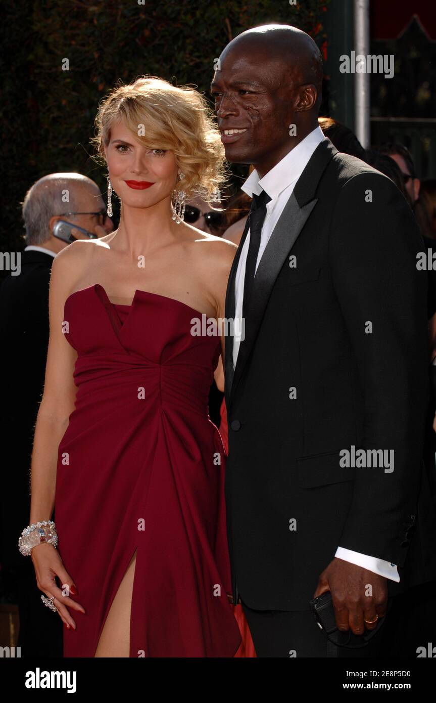 Seal and wife Heidi Klum attending the 59th Annual Primetime Emmy ...