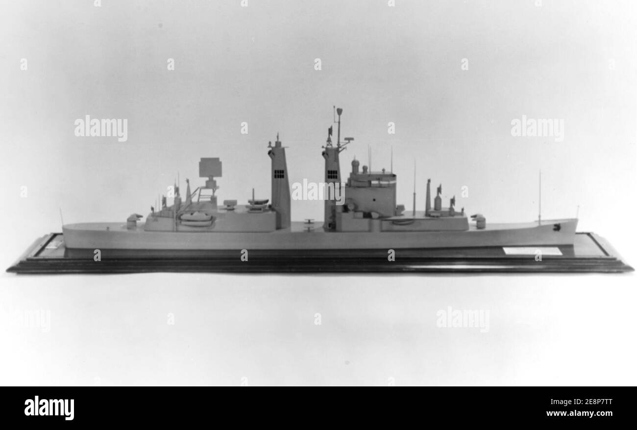 Model of Albany-class guided missile cruiser c1958 Stock Photo - Alamy