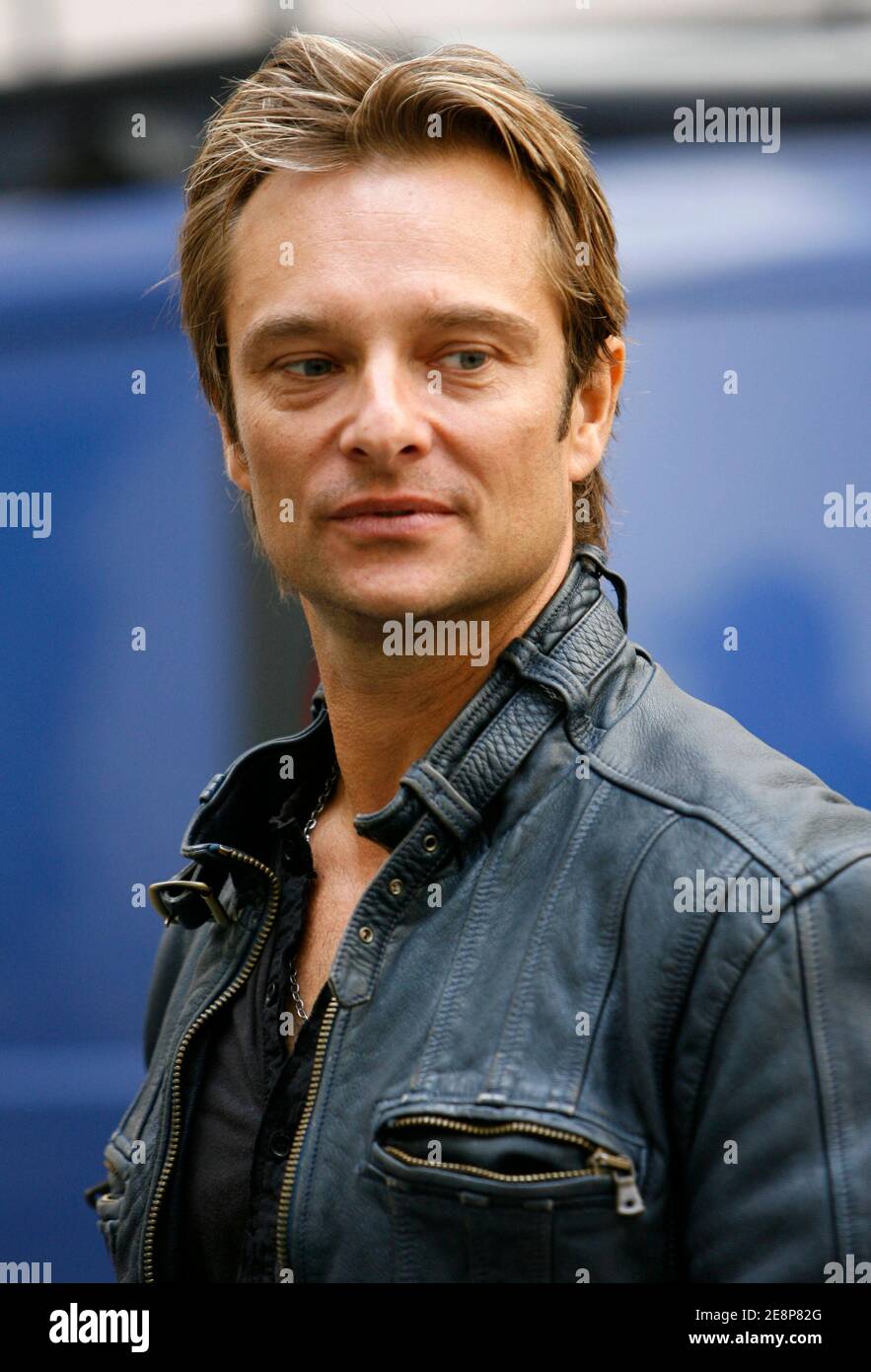 French singer David Hallyday during a show case at Fnac store Saint ...