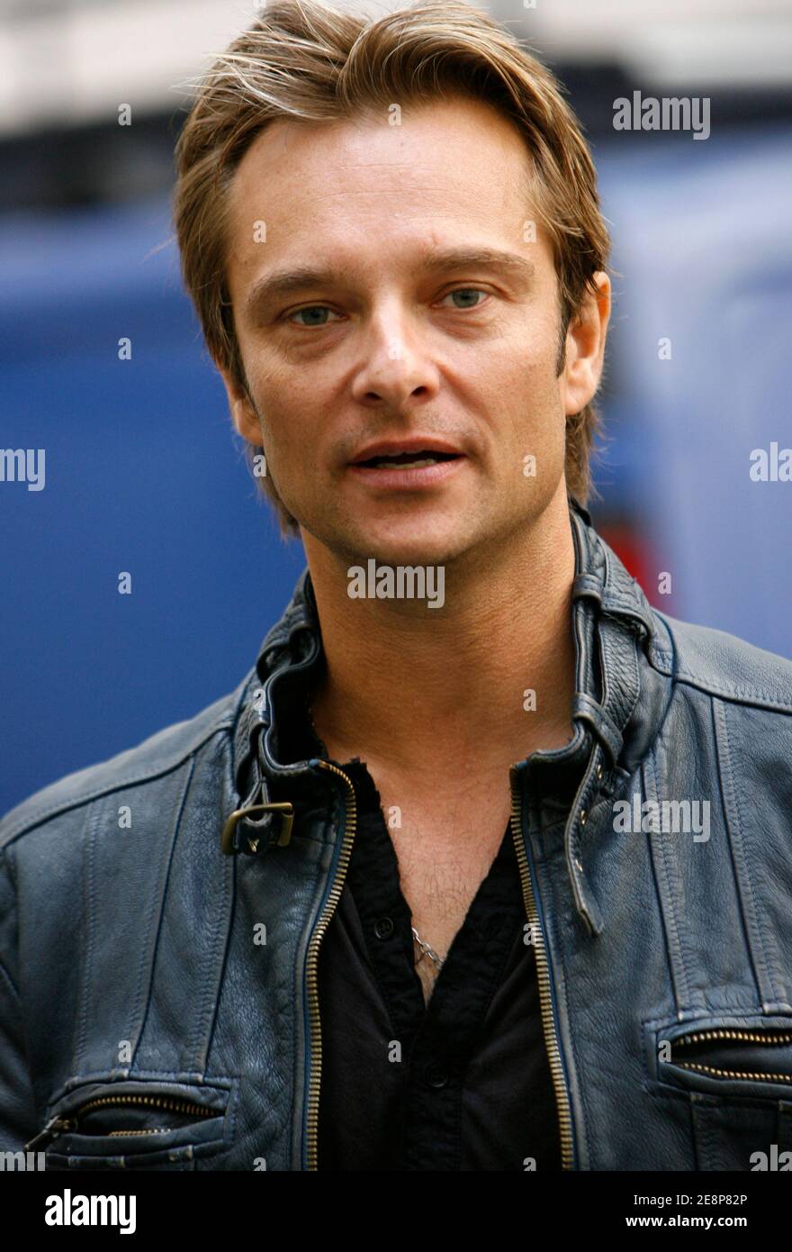 French singer David Hallyday during a show case at Fnac store Saint ...