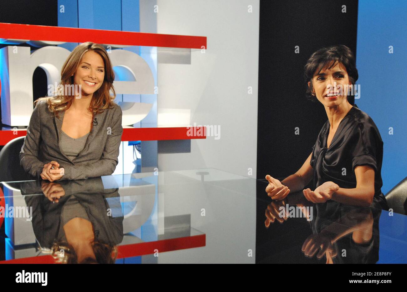 French Justice minister Rachida Dati appears on M6 channel TV NEWS show ...