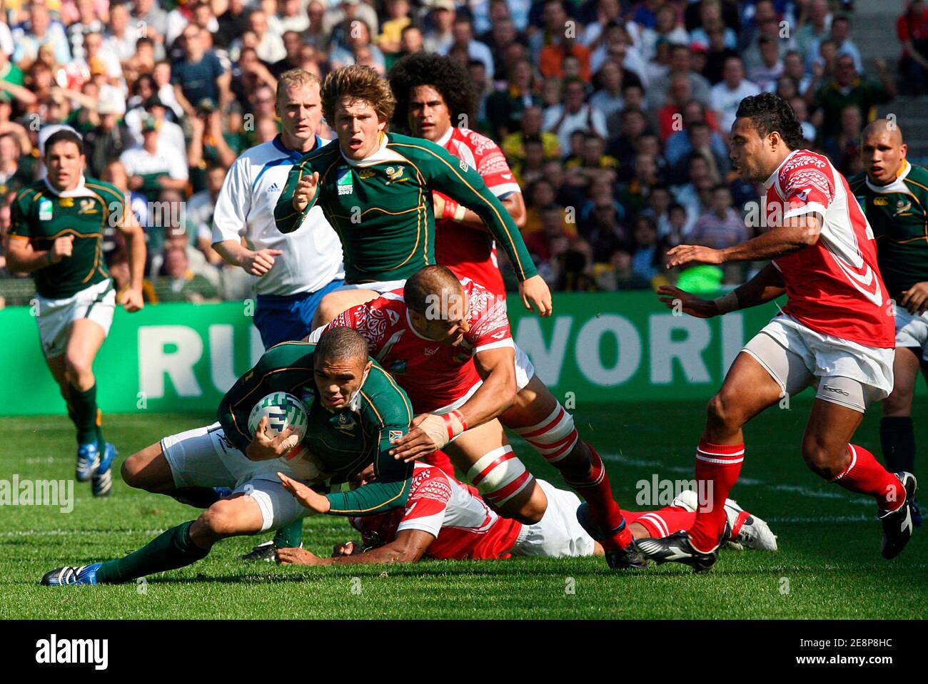 South Africa's Bryan Habana during the IRB Rugby World Cup 2007, Pool A ...