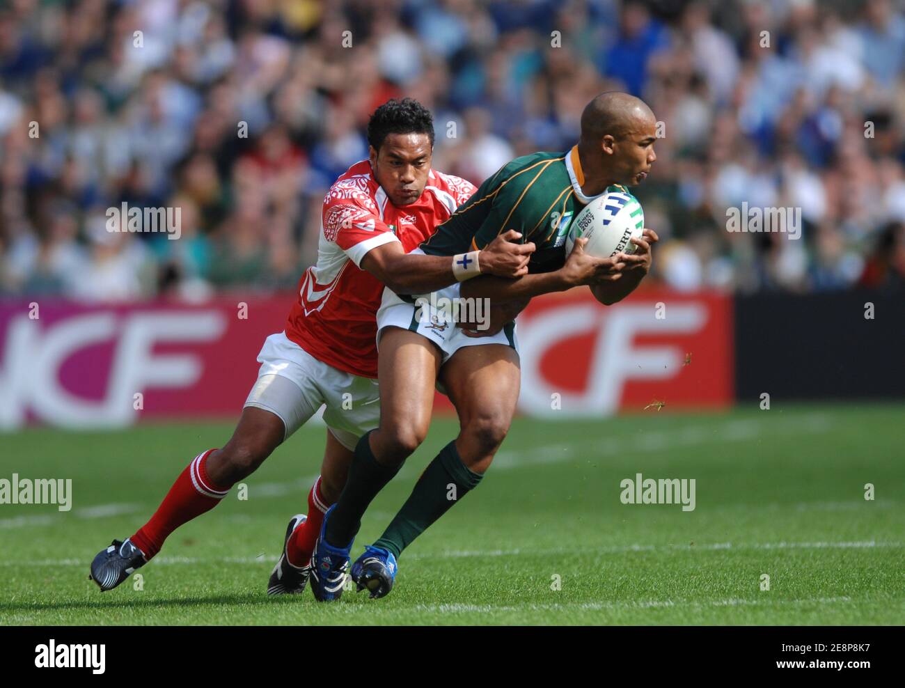 South Africa's JP Pietersen during the IRB Rugby World Cup 2007, Pool A ...