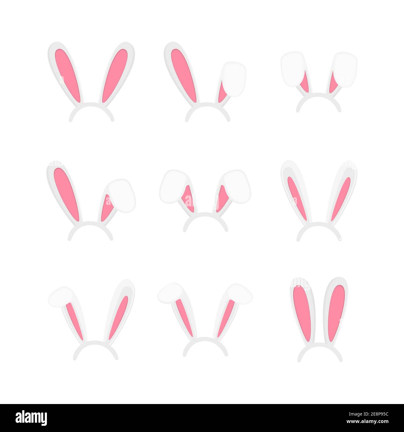 Easter bunny ears mask set. Cute rabbit ears for spring time celebraton ...