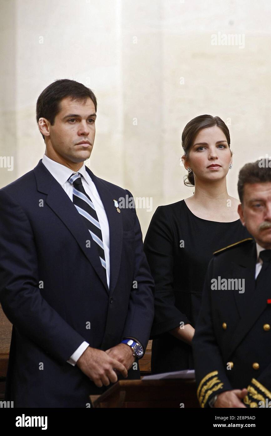 Prince Louis of Bourbon, the Duke of Anjou and his wife Princess Marie ...