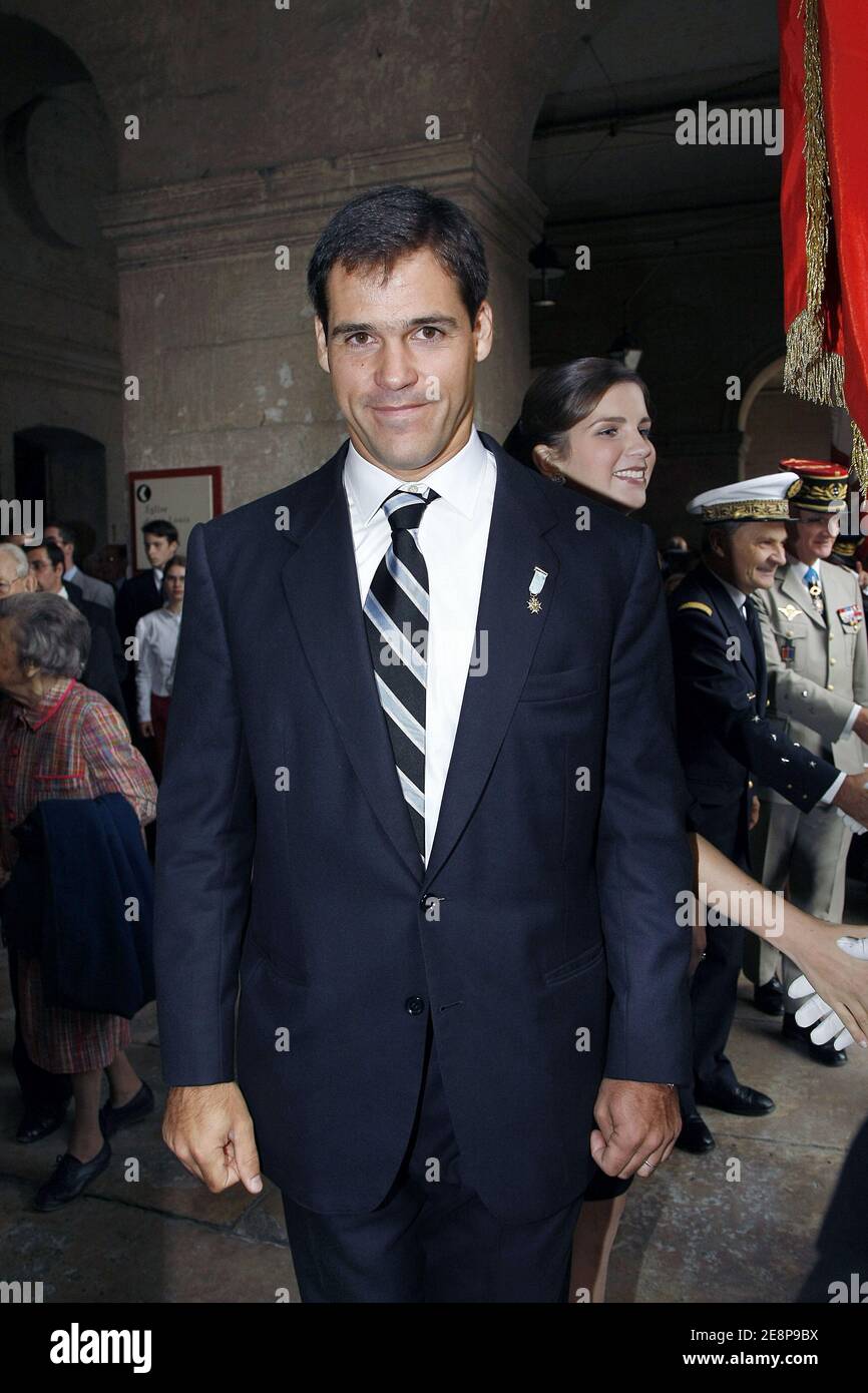 Prince Louis of Bourbon, the Duke of Anjou and his wife Princess Marie ...
