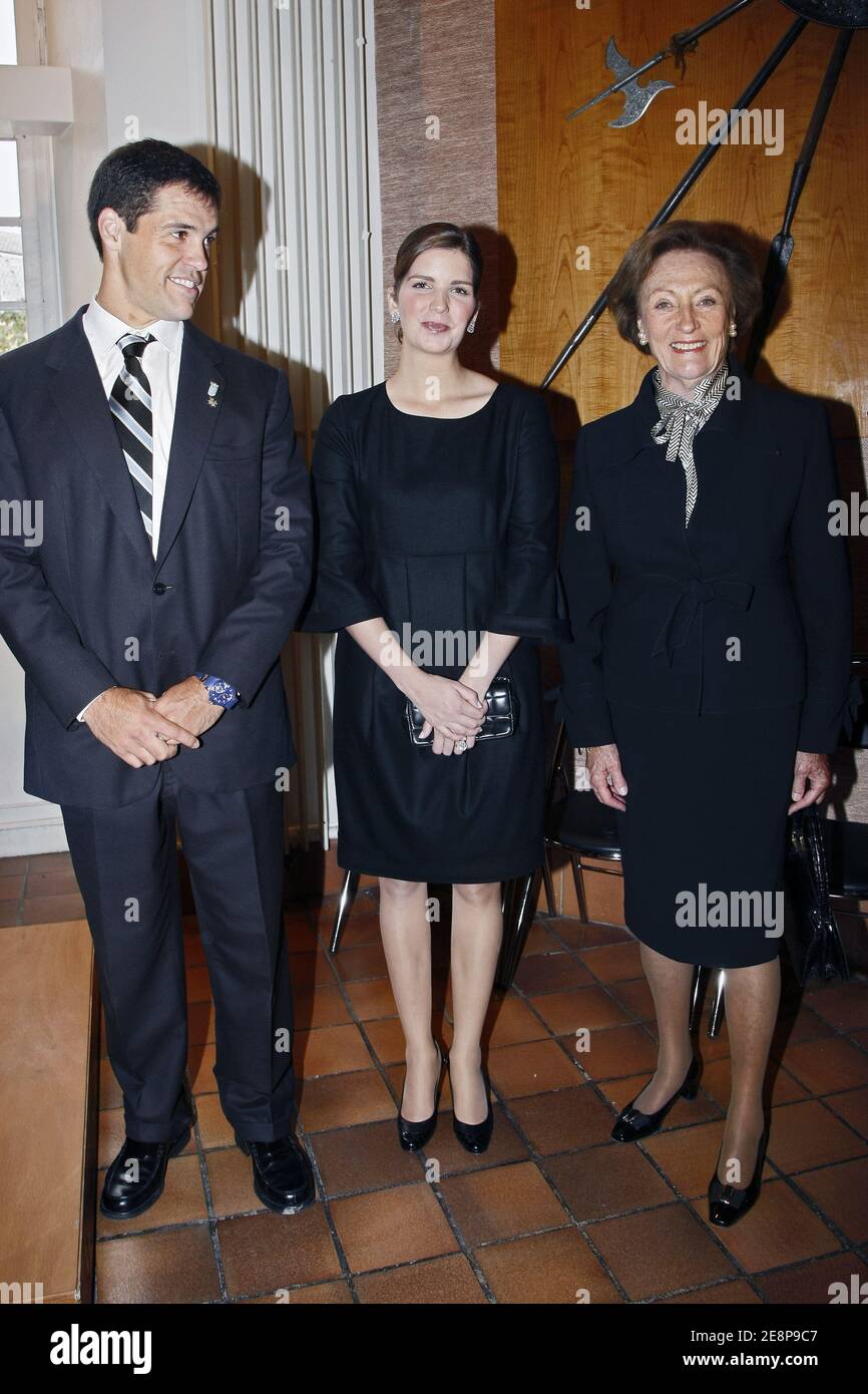 Prince Louis of Bourbon, the Duke of Anjou with his wife Princess Marie ...