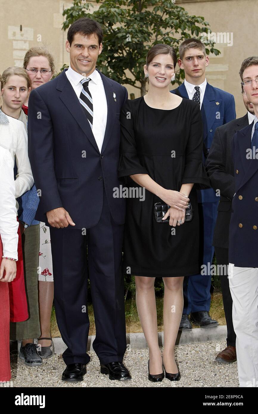 Prince Louis of Bourbon, the Duke of Anjou and his wife Princess Marie ...