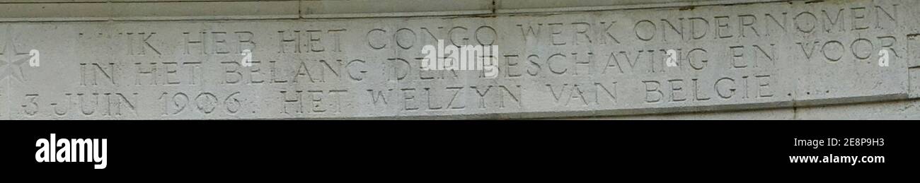 Monument aux pionniers belges au Congo (Leopold II quote Dutch Stock ...