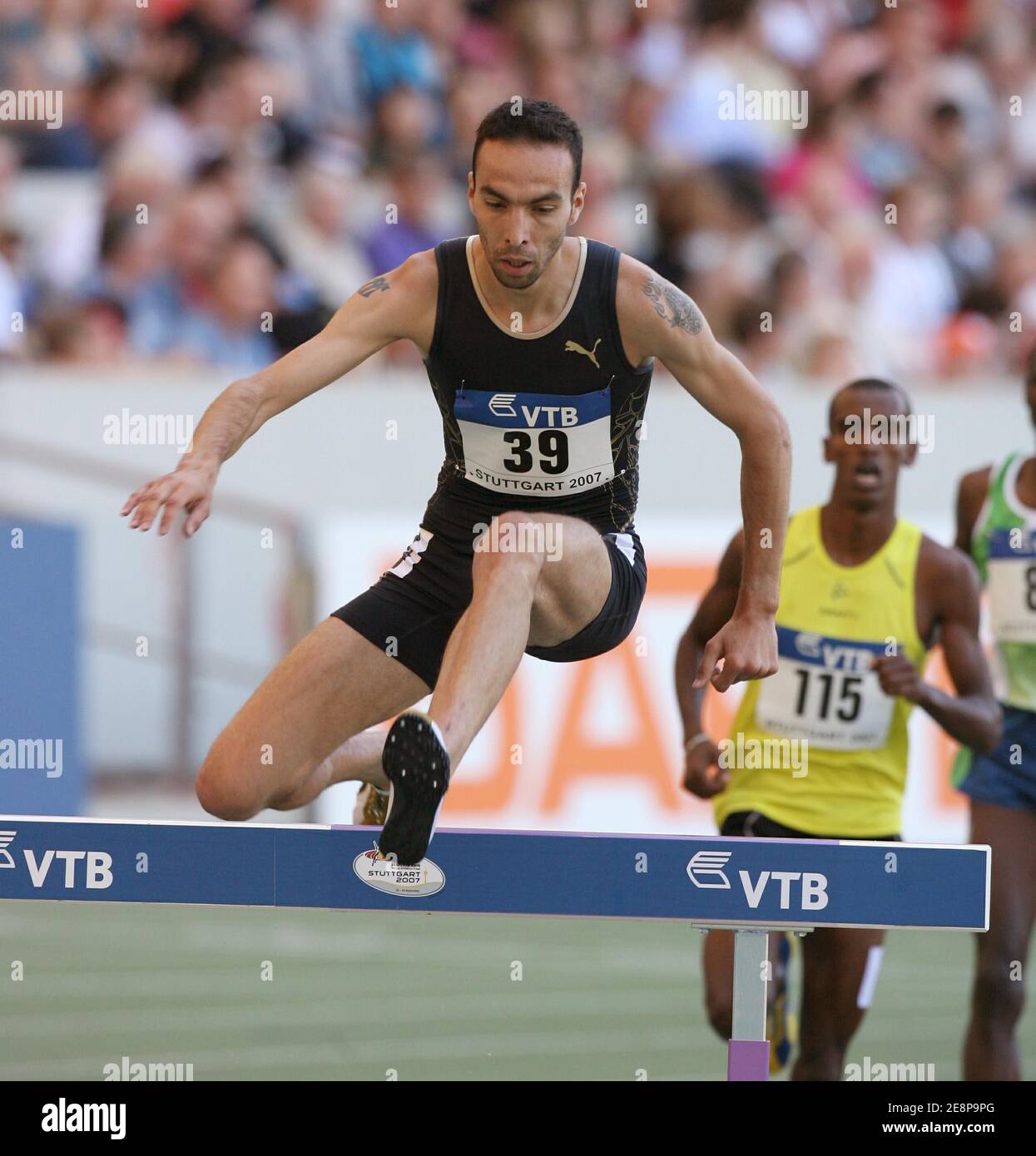 France's Bouabdellah Tahri competes on men's 3000 meters steeplechase ...