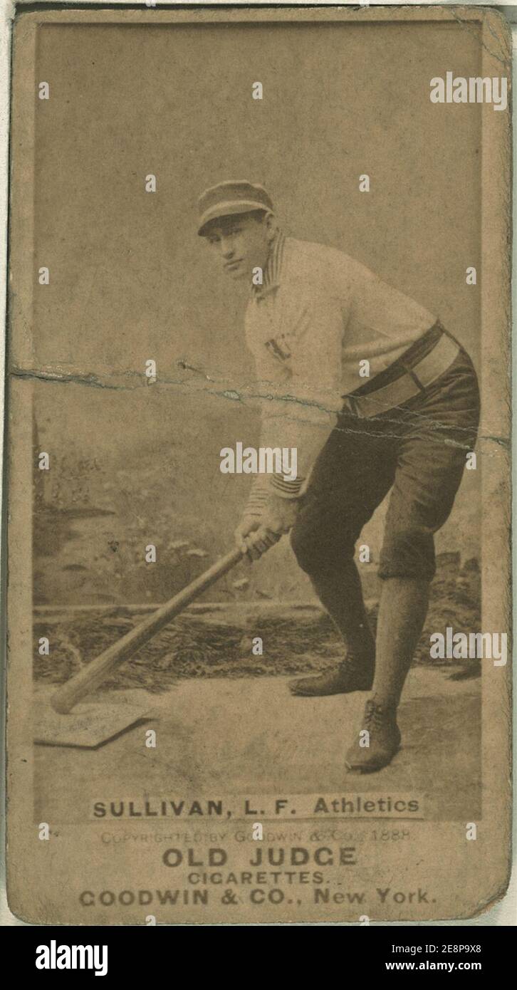 Mike Sullivan, Philadelphia Athletics, baseball card portrait Stock ...
