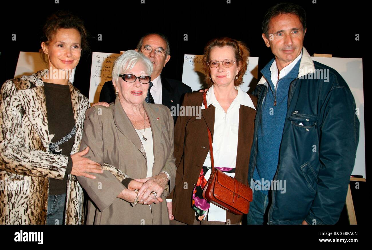 French actresses Marie-Sophie Berthier, Line Renaud, Dominique Lavanant ...