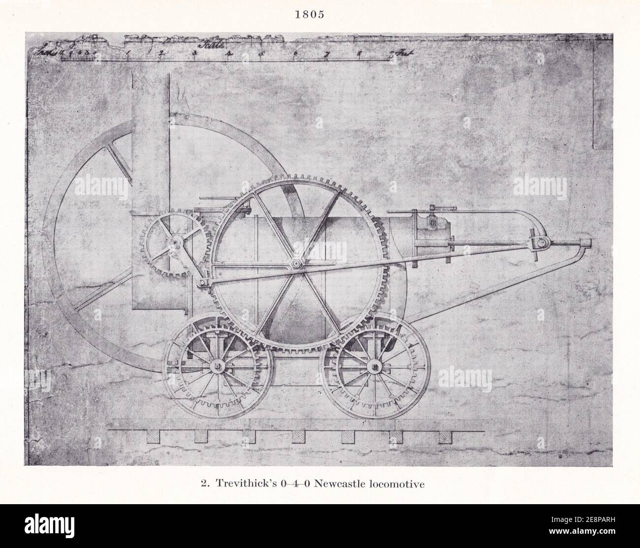 Trevithick's 0-1-0 Newcastle Locomotive 1805 Stock Photo - Alamy