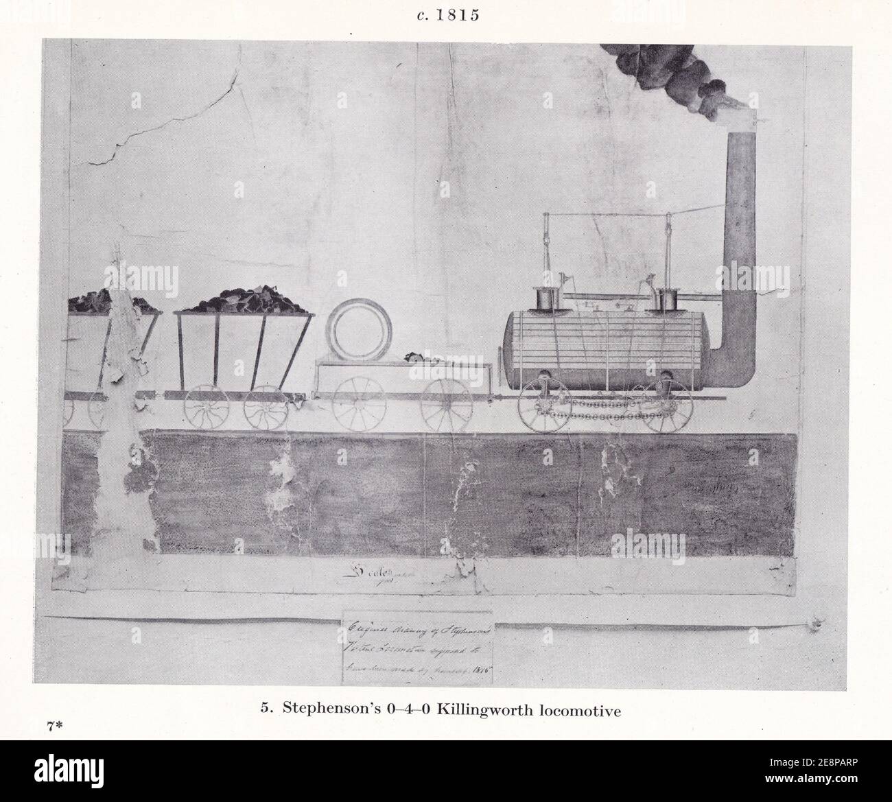 Stephensons 0 4 0 killingworth locomotive 1815 hi-res stock photography ...