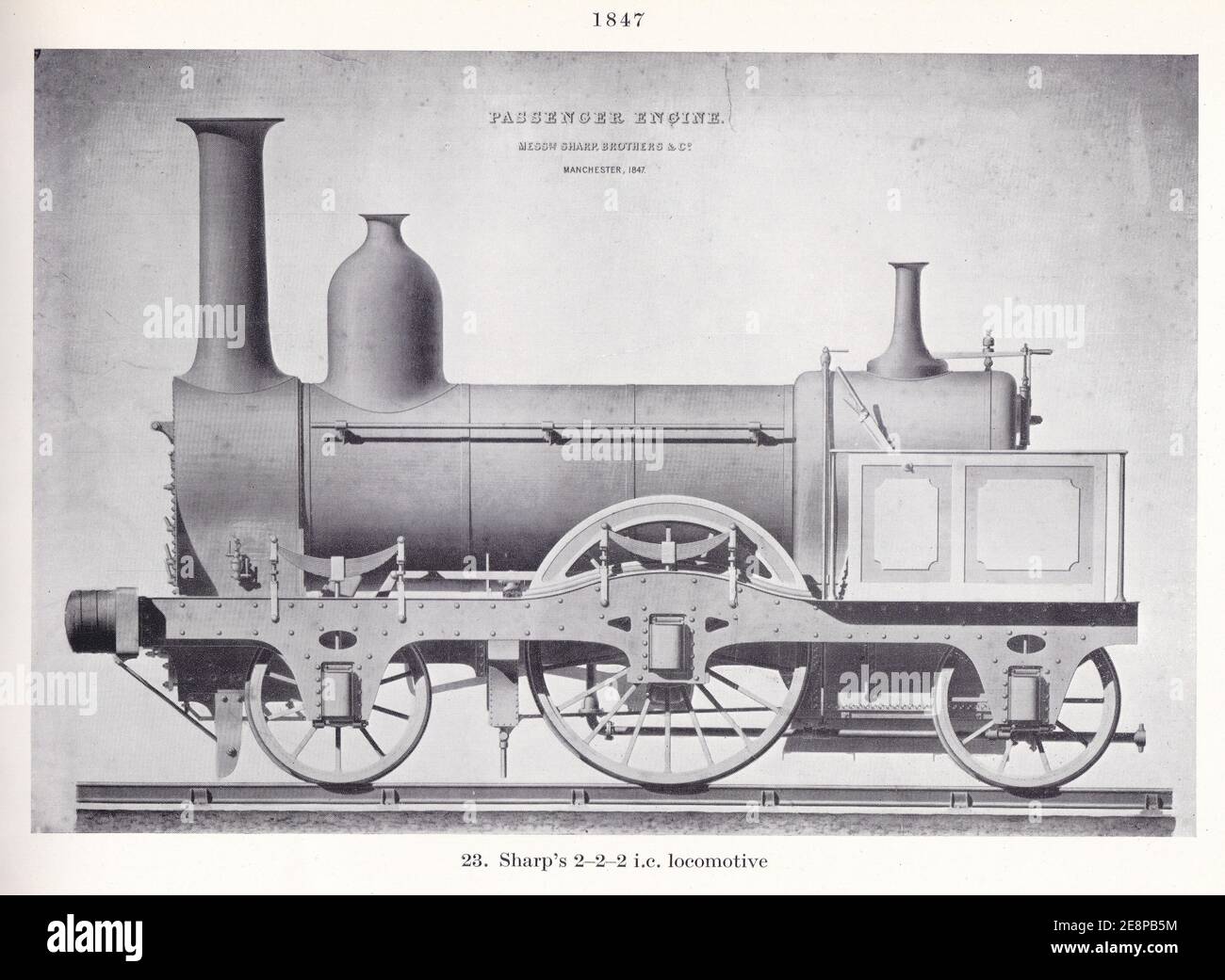 Sharp's 2-2-2 i.c. Locomotive 1847 Stock Photo - Alamy