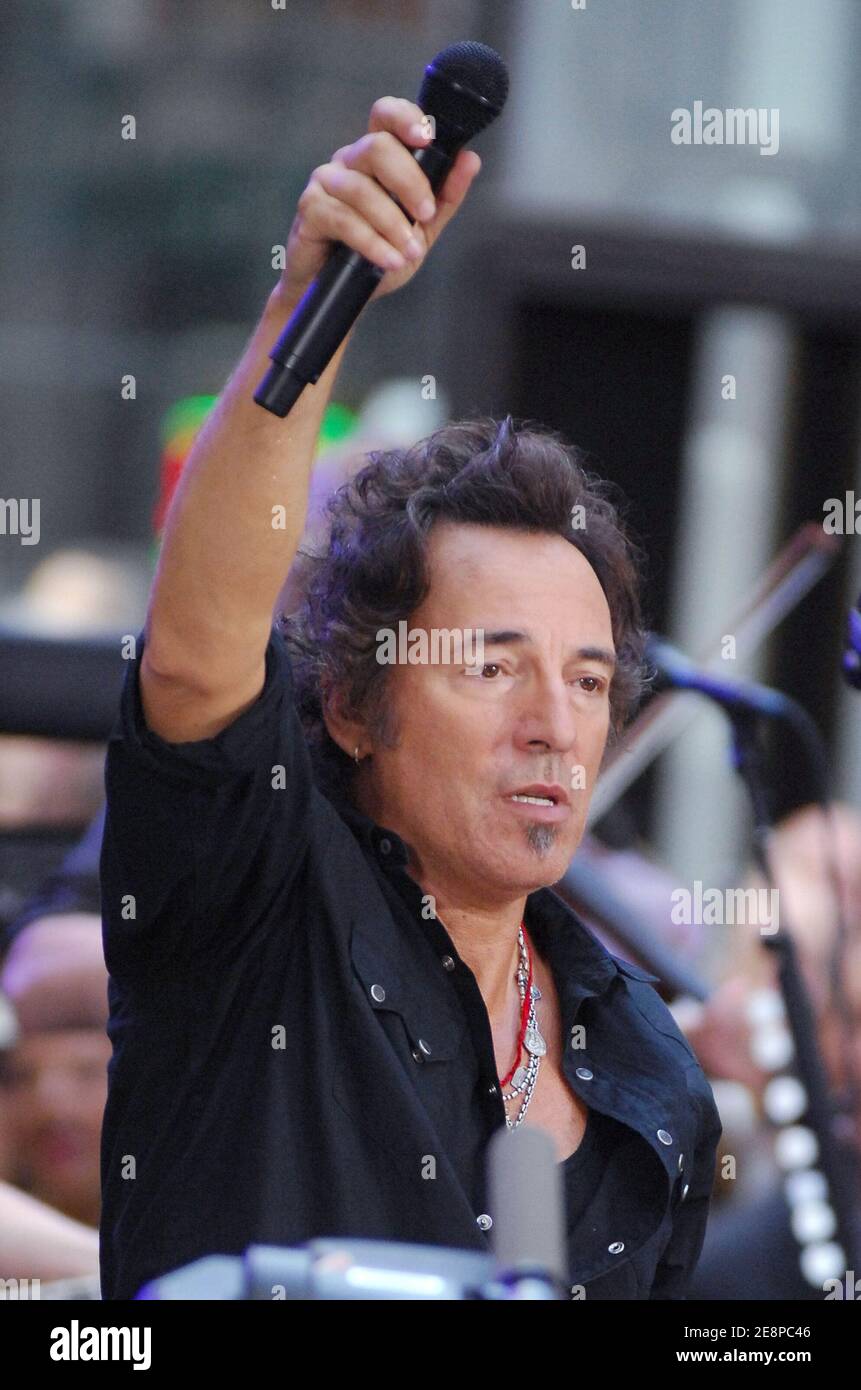Musician Bruce Springsteen performs on NBC's 'Today Show,' held at the ...
