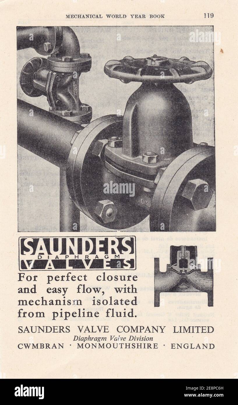 Saunders diaphragm valves hi-res stock photography and images - Alamy