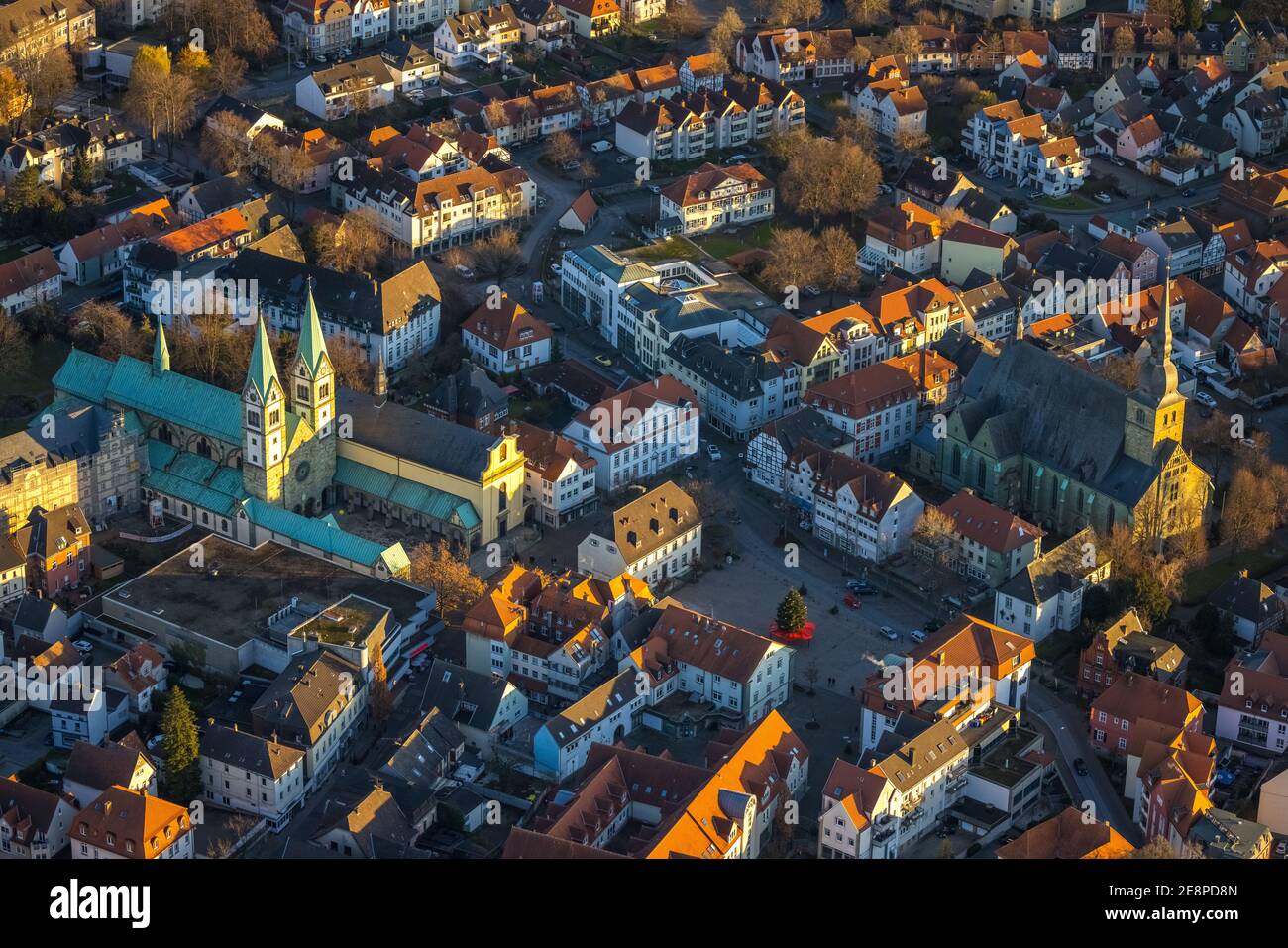 Aerial view, Pilgrimage Basilica of the Visitation of the Virgin Mary ...
