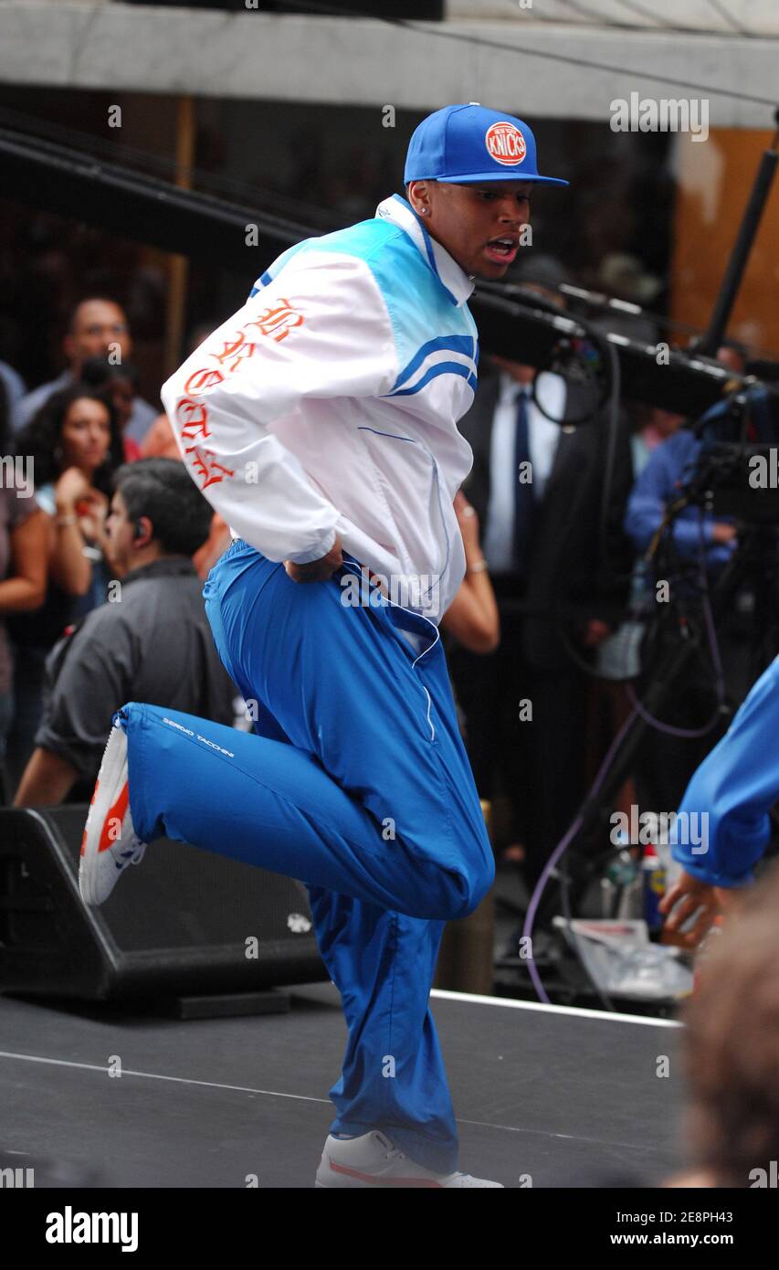 Singer Chris Brown performs live on NBC's "Today Show" Summer Concert ...