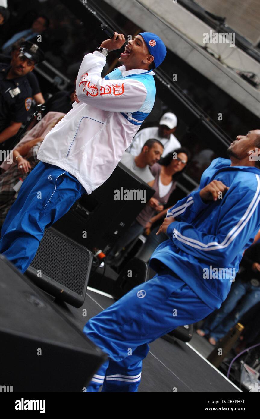 Singer Chris Brown performs live on NBC's "Today Show" Summer Concert ...