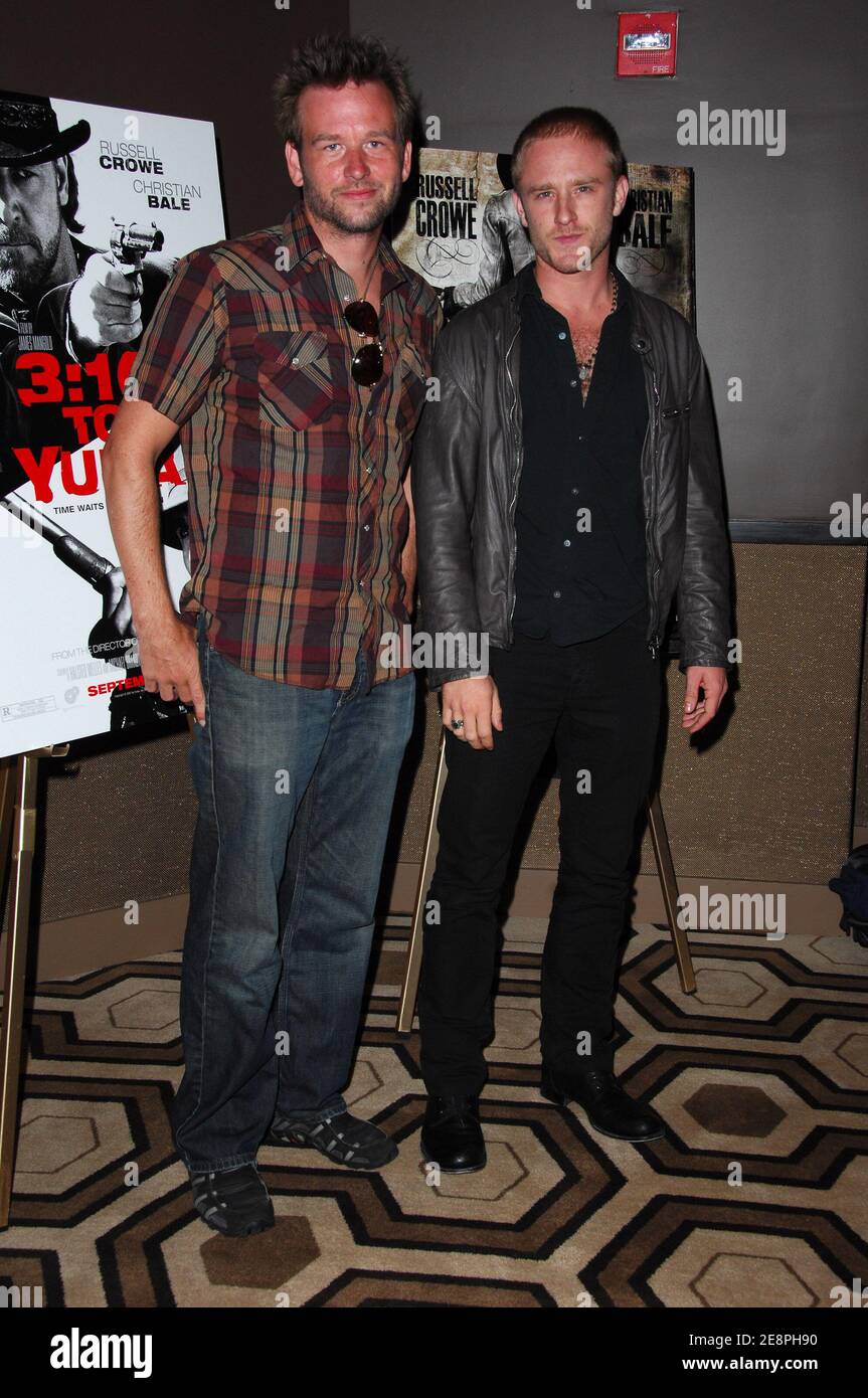 Actors Dallas Roberts and Ben Foster attends the special screening of ...
