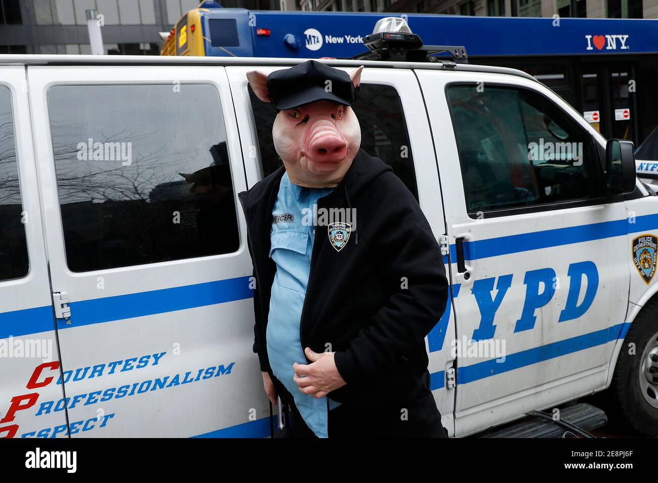 Man dressed up as us cop hi-res stock photography and images - Alamy