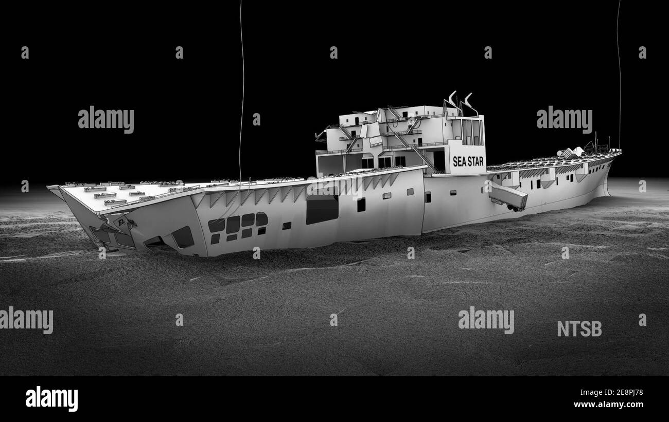 Model of the wreck of the El Faro (38972122842 Stock Photo - Alamy