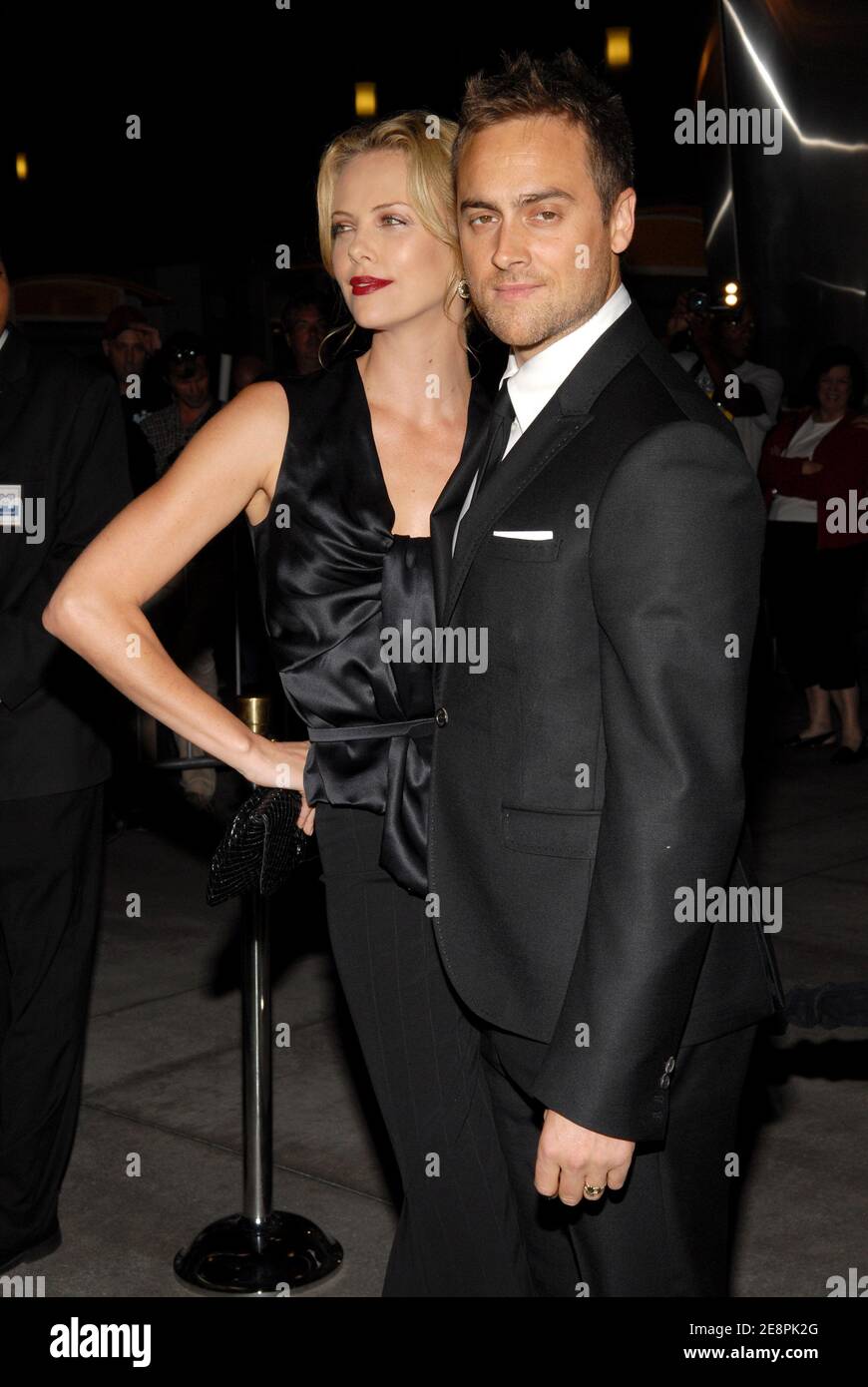 Charlize Theron and Stuart Townsend attend the premiere of "In The ...