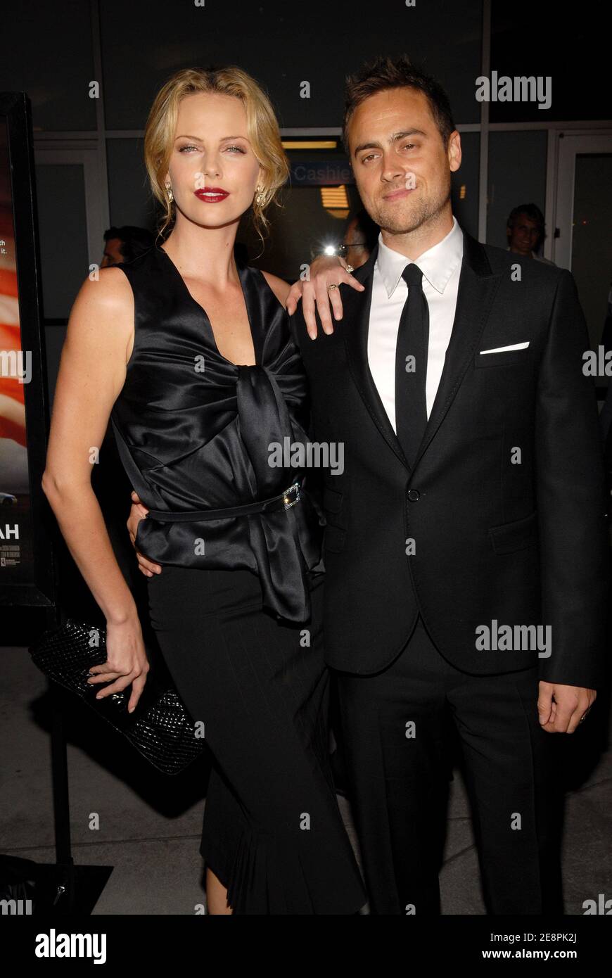 Charlize Theron and Stuart Townsend attend the premiere of "In The ...