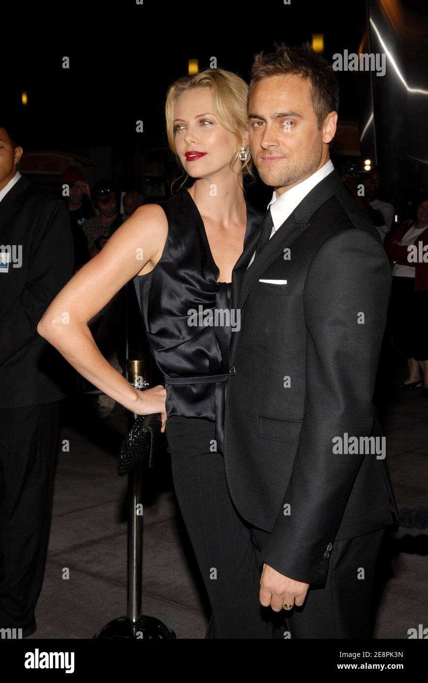 Charlize Theron and Stuart Townsend attend the premiere of "In The ...