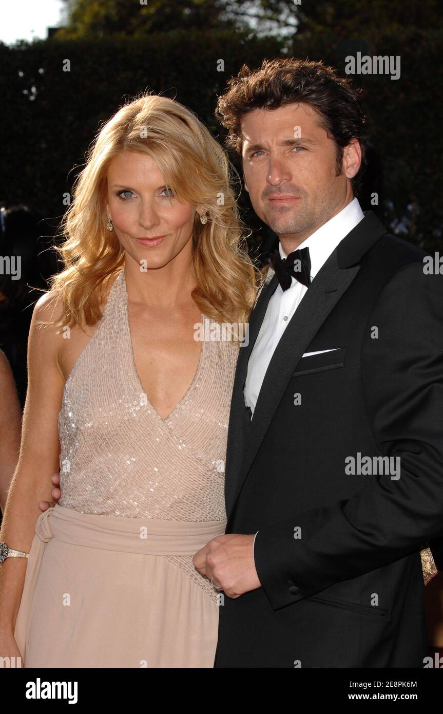 Patrick Dempsey and wife Jill Fink attending the 59th Annual Primetime ...