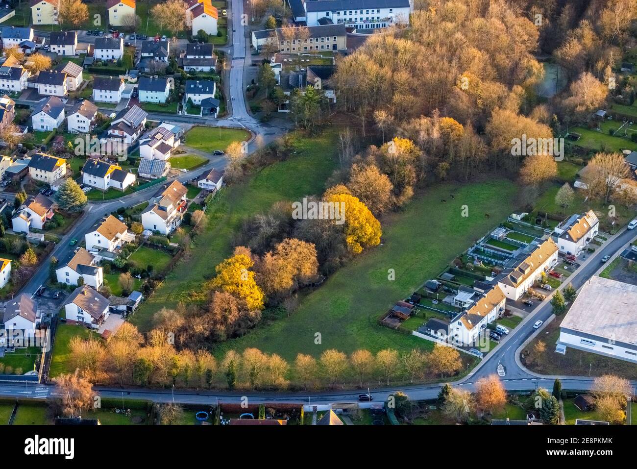 , Aerial photograph, residential area, Bauerdicks Wiese, Waltringer Weg ...