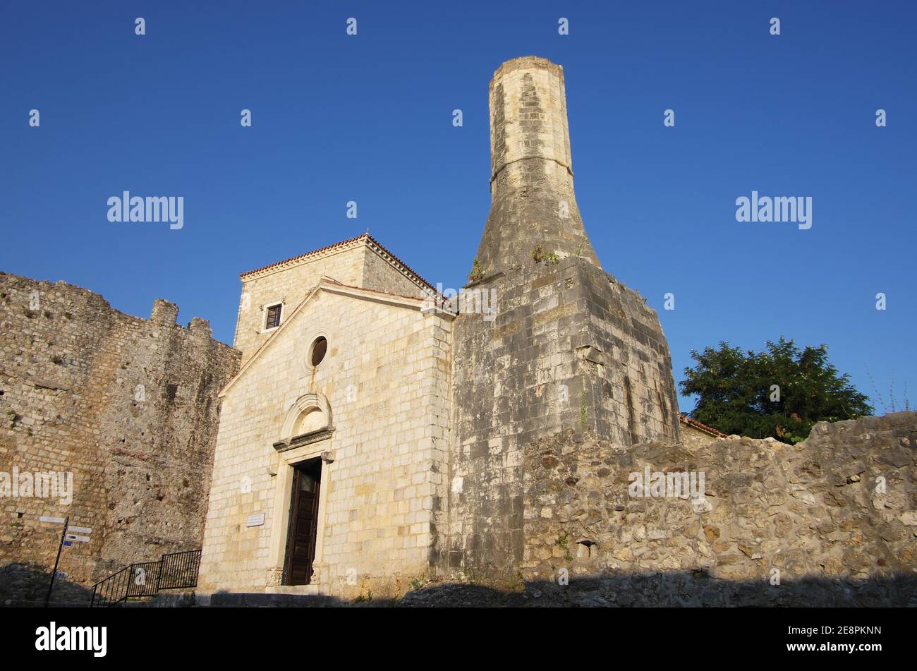 the Church of St. Maria was built by Venetians in the Ulcinj Old Town ...