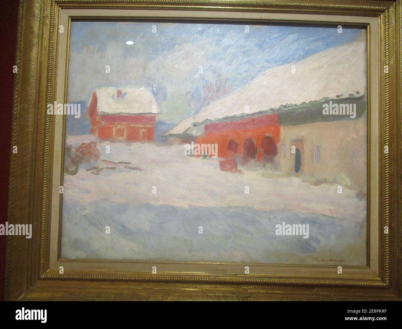 Monet Maisons rouges à Bjoernegaard Stock Photo - Alamy