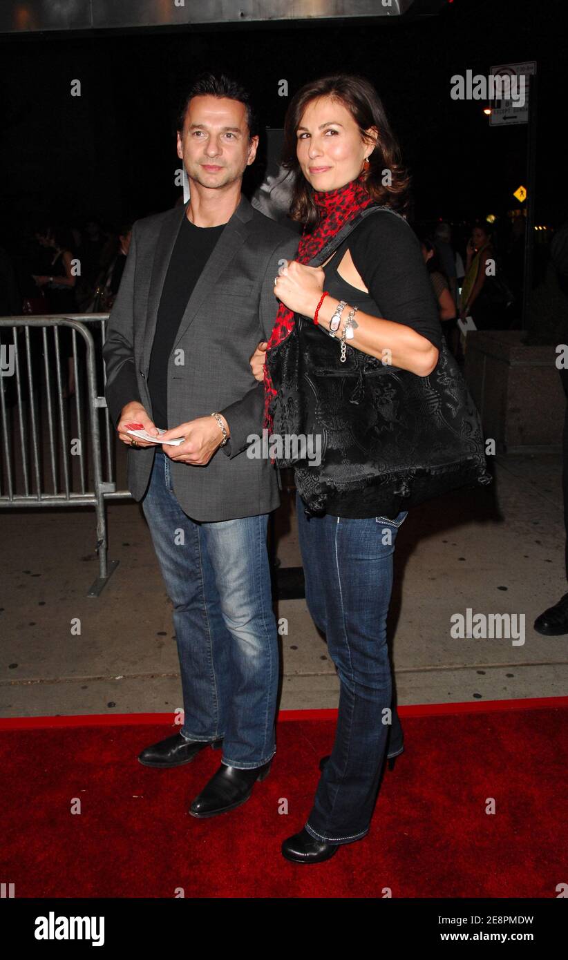 Musician Dave Gahan and a guest arrive at the Weinstein Company ...