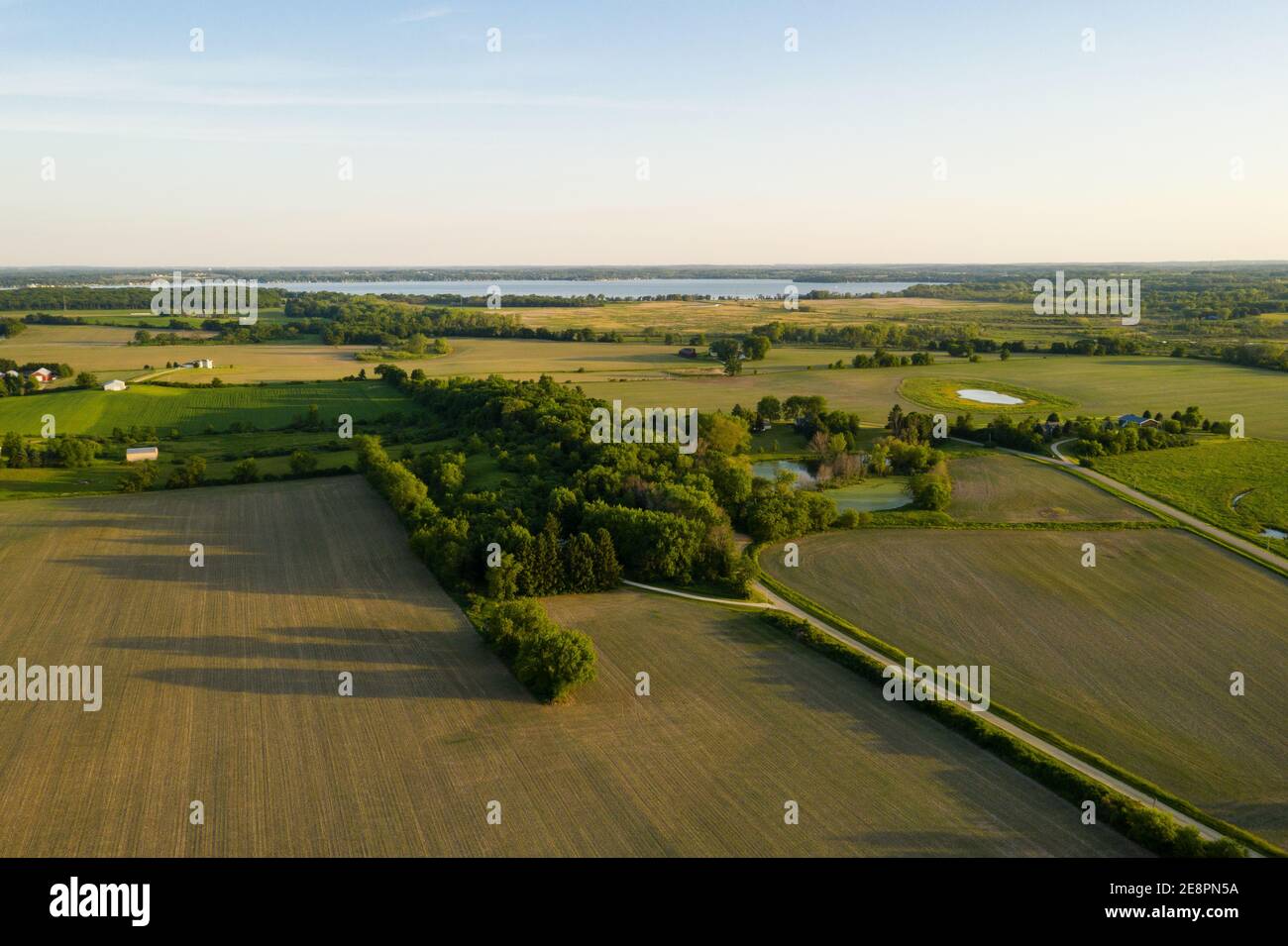 An aerial view of a beautiful country landscape Stock Photo - Alamy