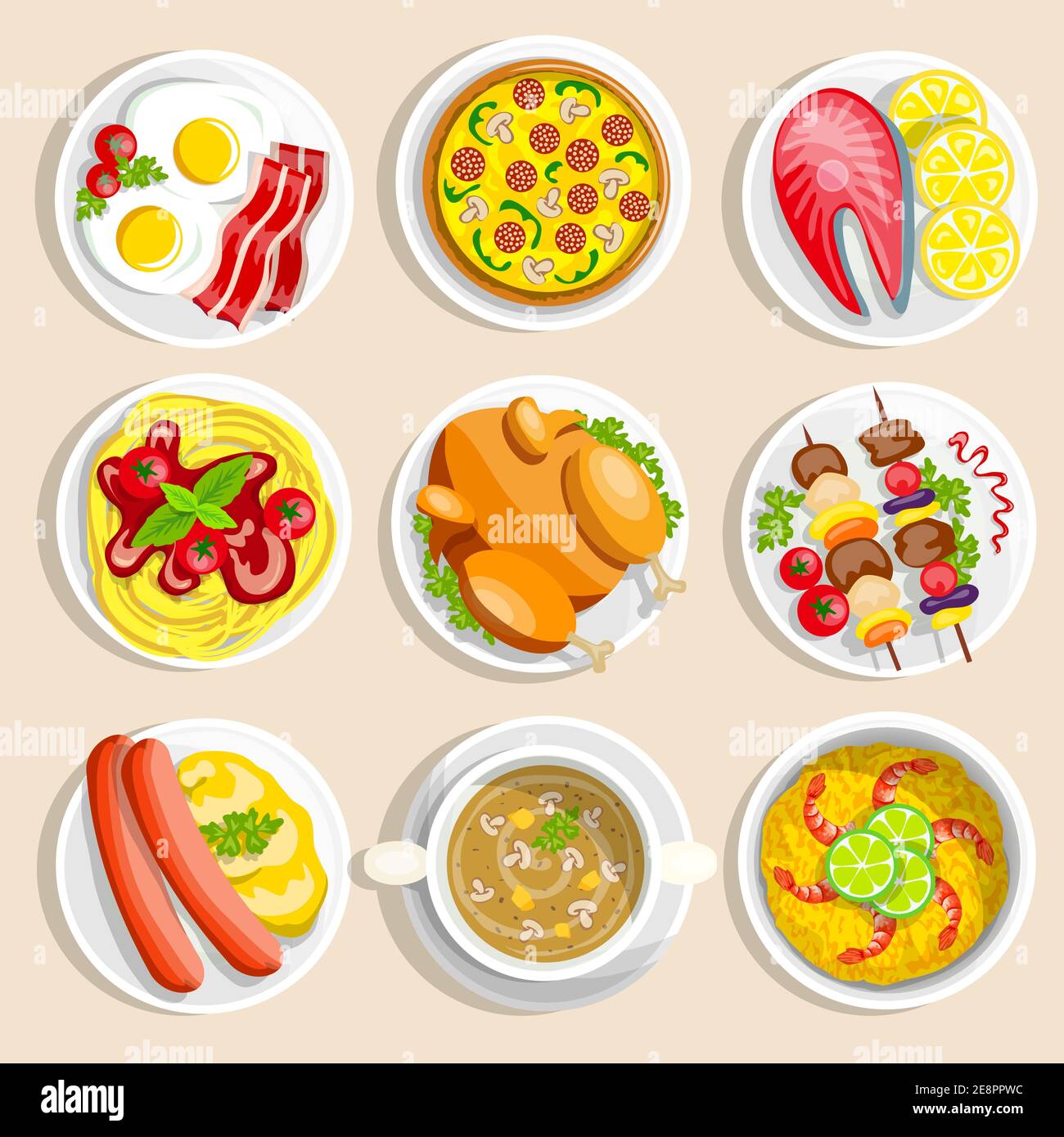 Dinner Plate Set Clipart