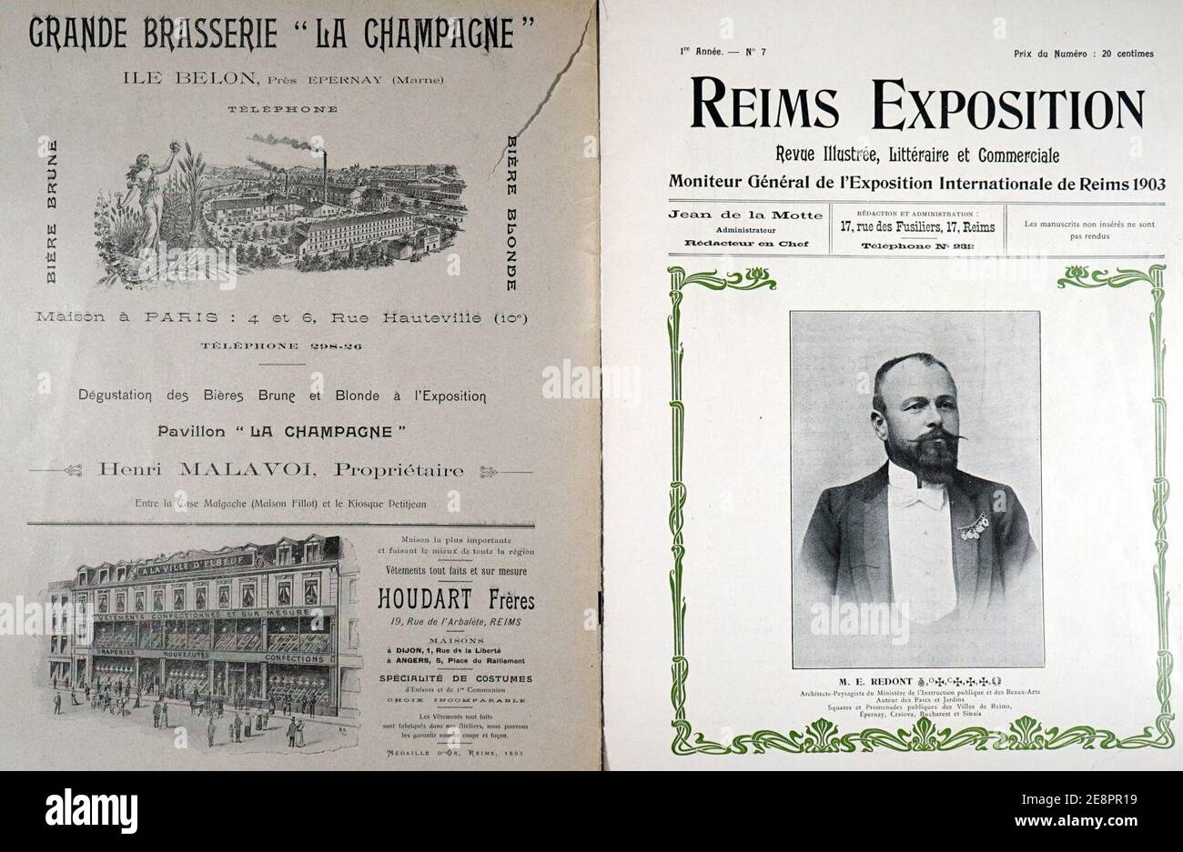 Moniteur exposition Reims 1903 N°7 1007283 Stock Photo - Alamy