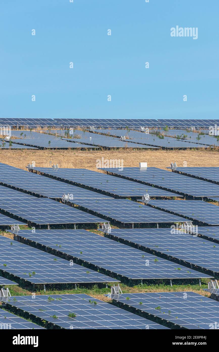 Big solar power plant as green ecofriendly energy converted from ...