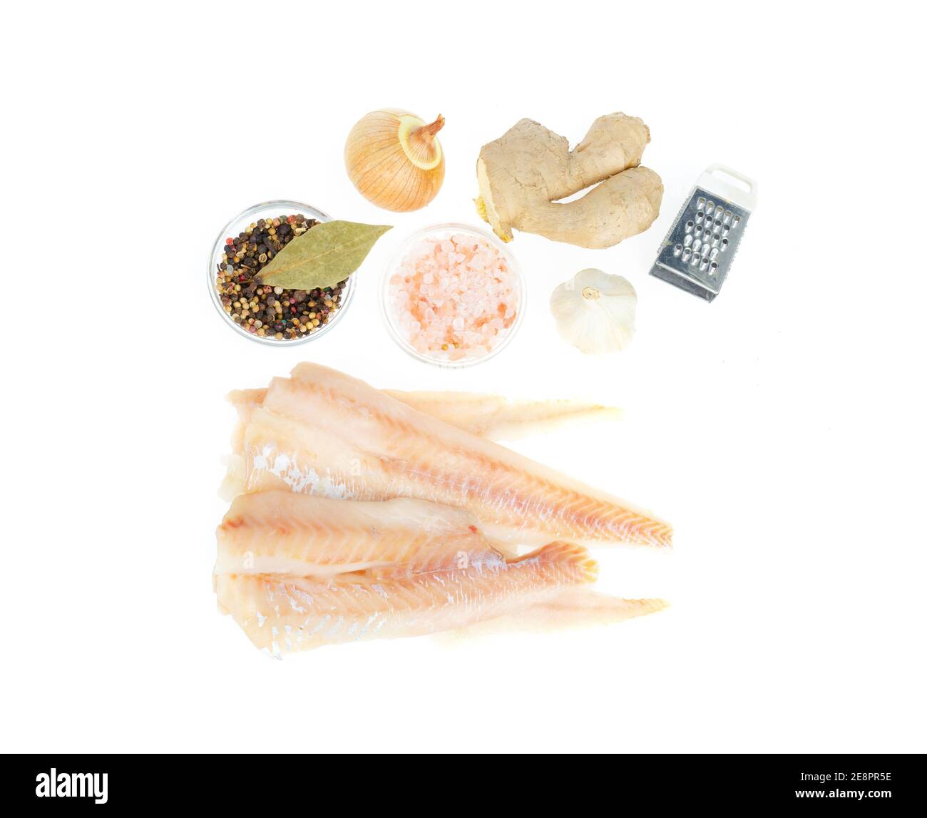 Frozen pollock fillet. Cooking fish dishes. Photo Stock Photo - Alamy