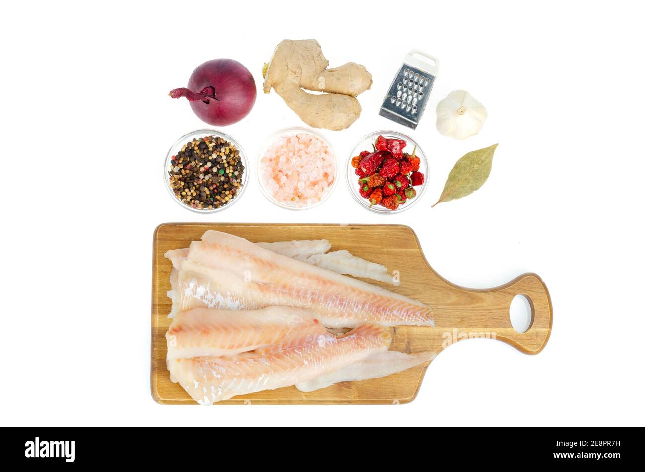 Frozen pollock fillet. Cooking fish dishes. Photo Stock Photo - Alamy
