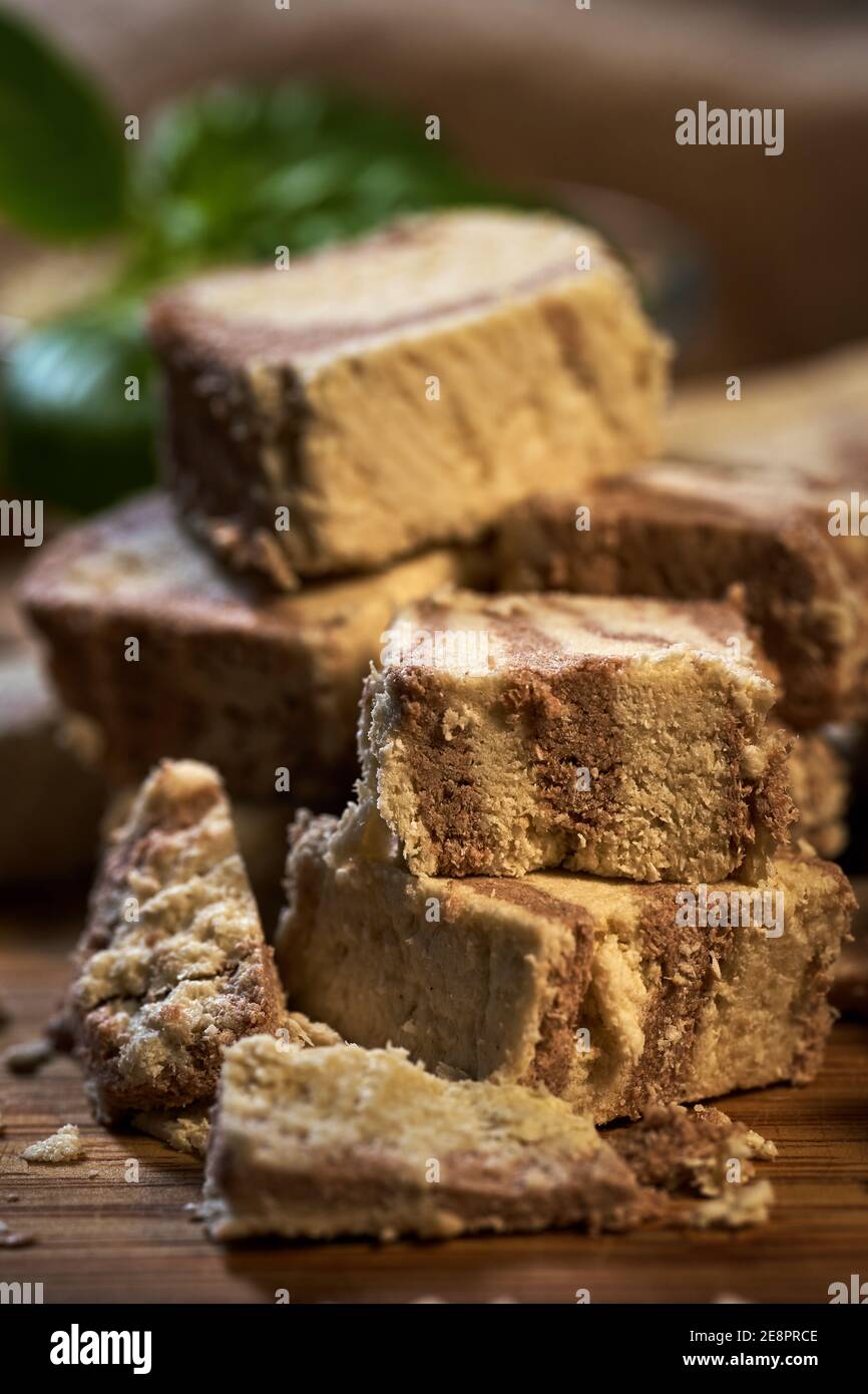 Halvah (or halawa), a delicious Middle Eastern dessert made with ...