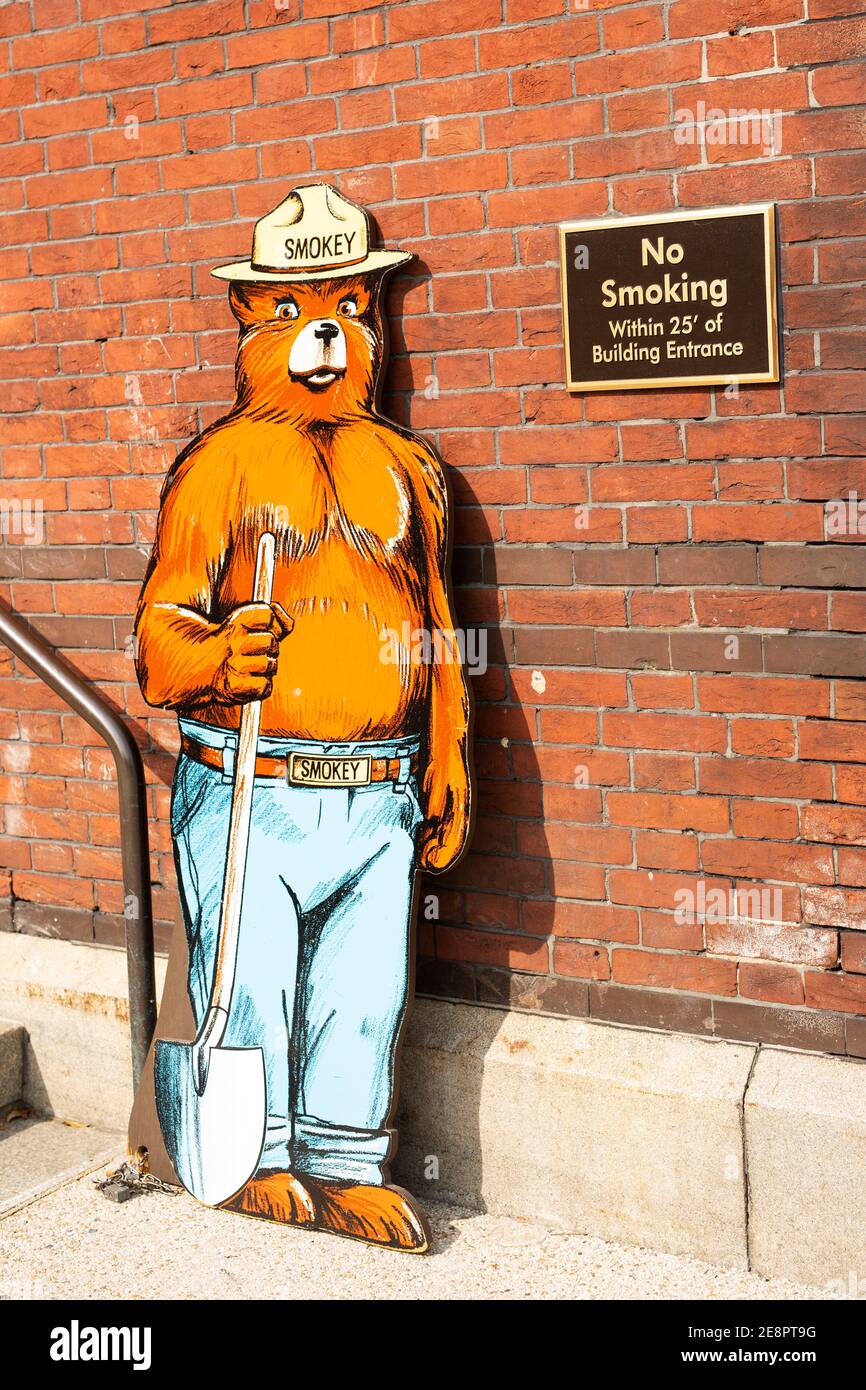 Smokey the Bear prohibits smoking outside the US Department of ...