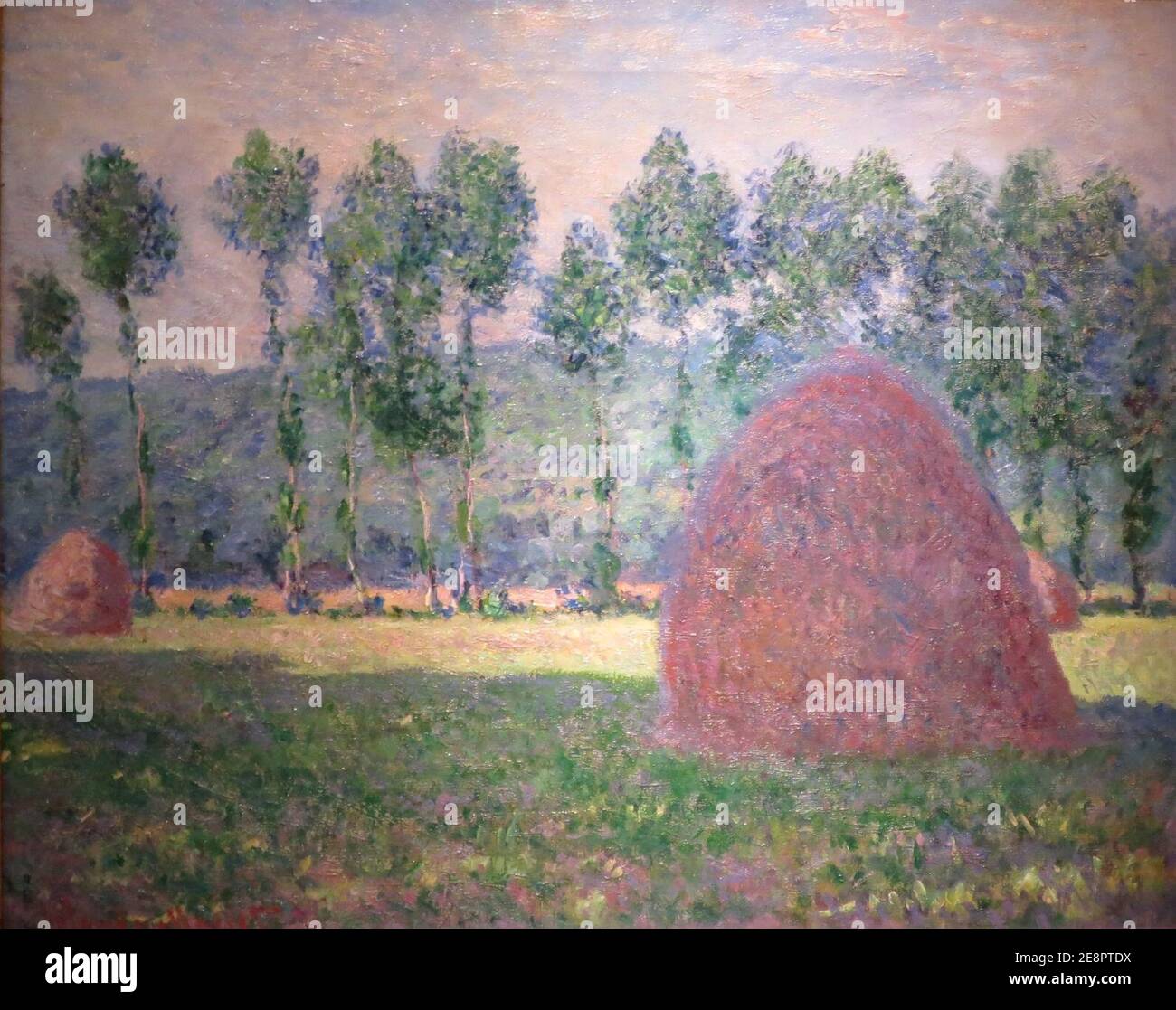 'Haystacks at Giverny' by Claude Monet, 1884-89 Stock Photo - Alamy
