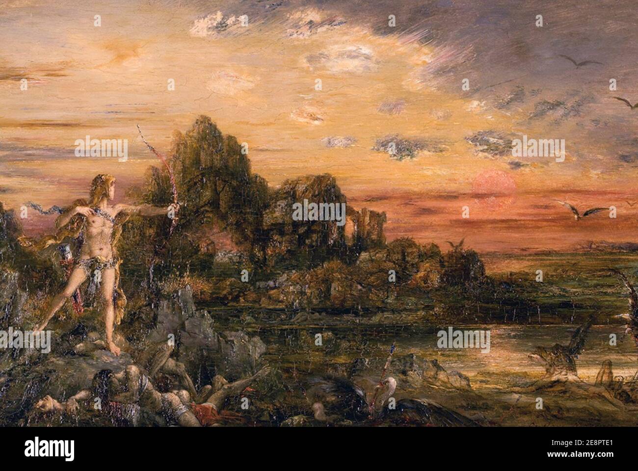 'Hercules and the Stymphalian Birds' by Gustave Moreau, c 1872 Stock ...