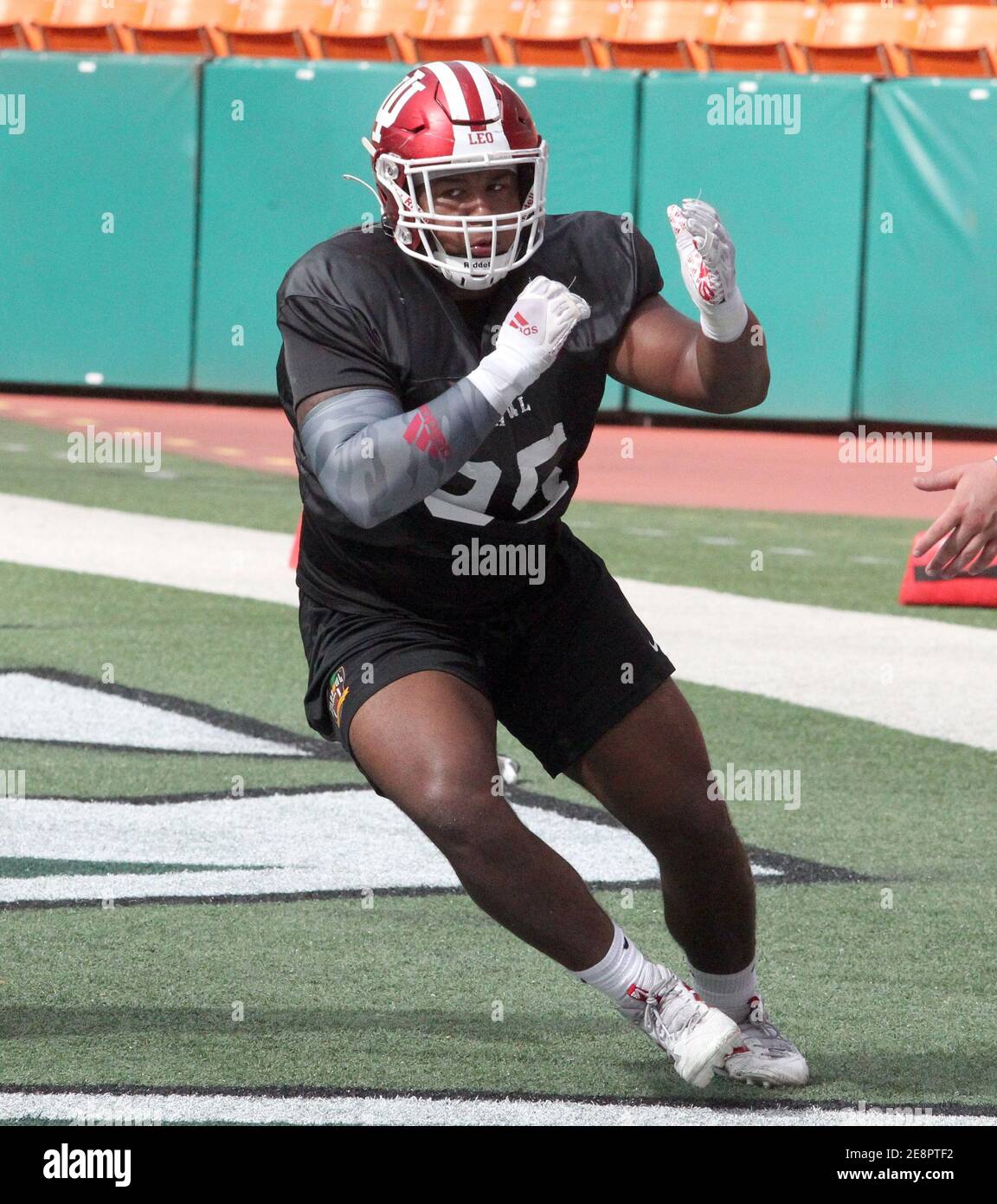 January 28, 2021 - Indiana Hoosiers defensive lineman Jovan Swann #95 ...