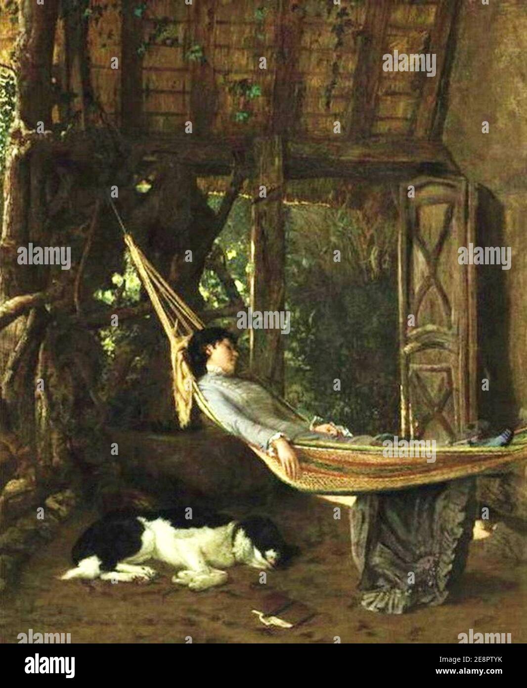Francis Davis Millet - Lilly Millet in a hammock (1878 Stock Photo - Alamy